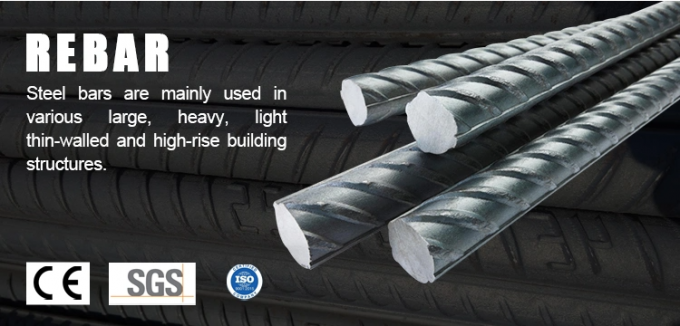 HRB335 Round Deformed Reinforced Steel Bars 10mm For Construction